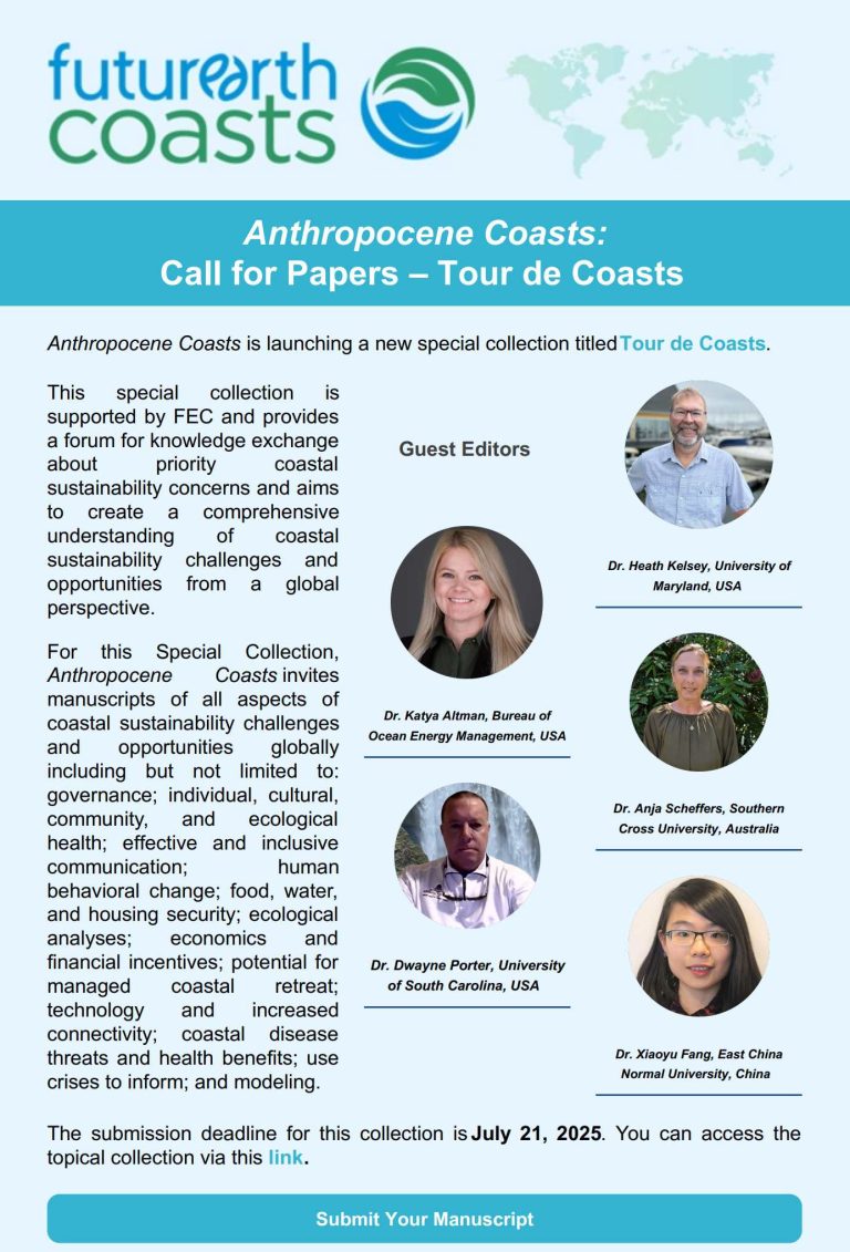 Call for Papers – Tour de Coasts - Future Earth Coasts